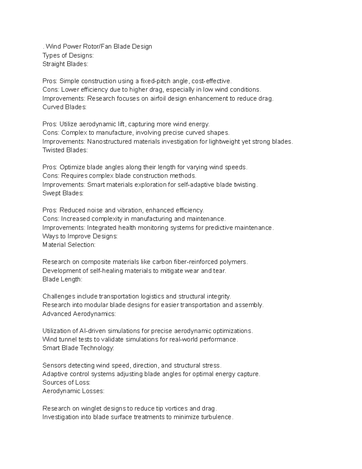 Wind Power Design & Technology: Insights for Science Olympiad - Studocu