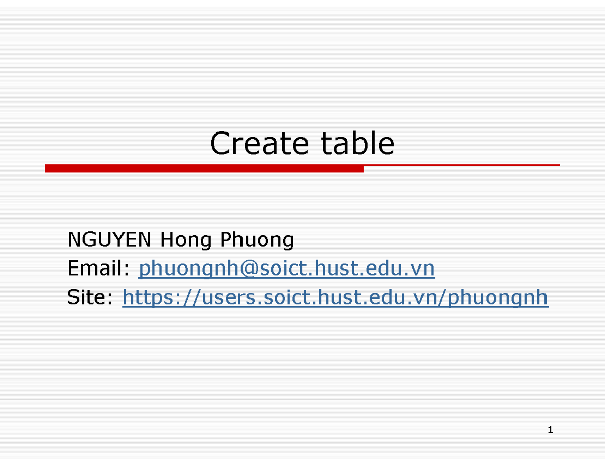 2-Create Table: SQL Database Management Techniques and Constraints - Studocu