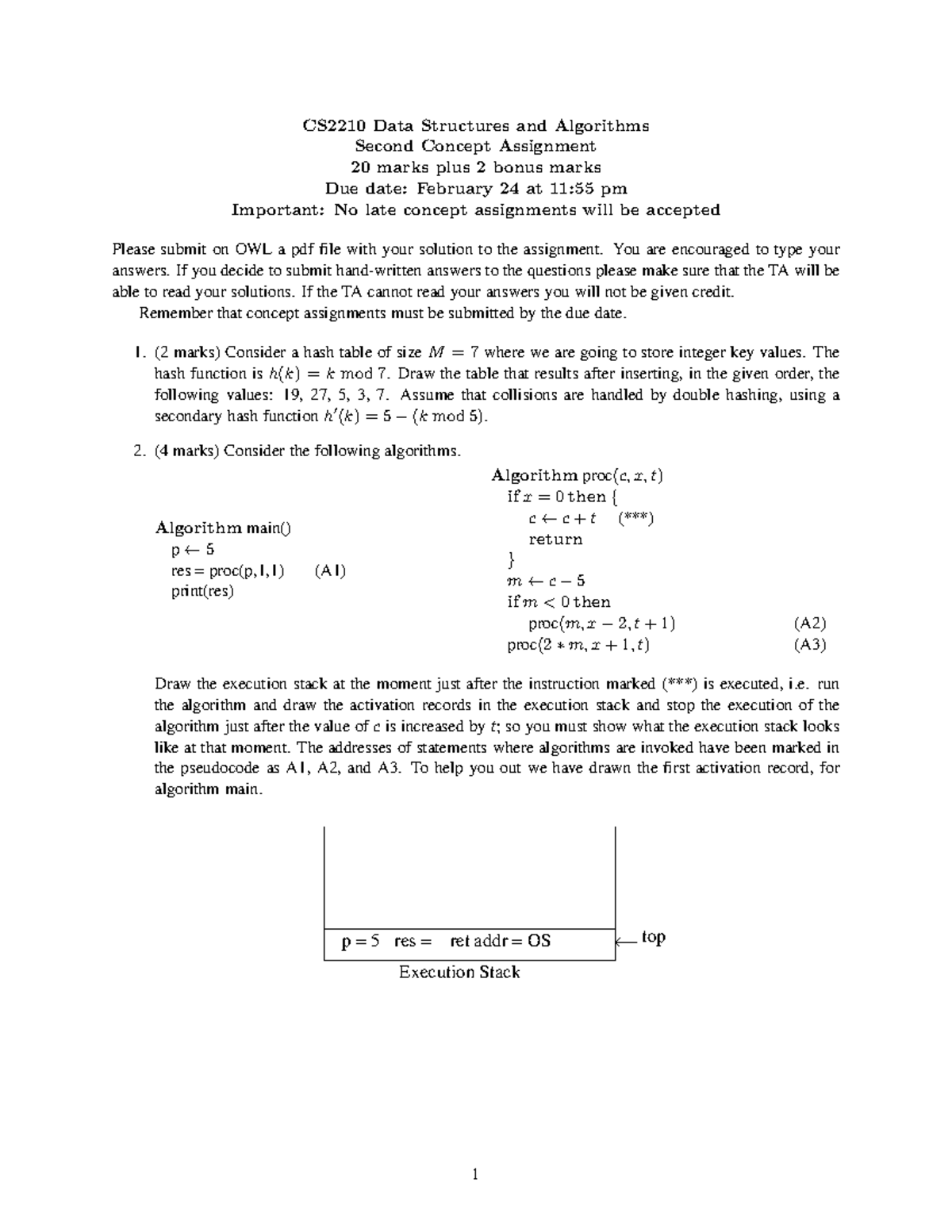 CS2210 Assignment 3: Data Structures & Algorithms Concepts - Studocu