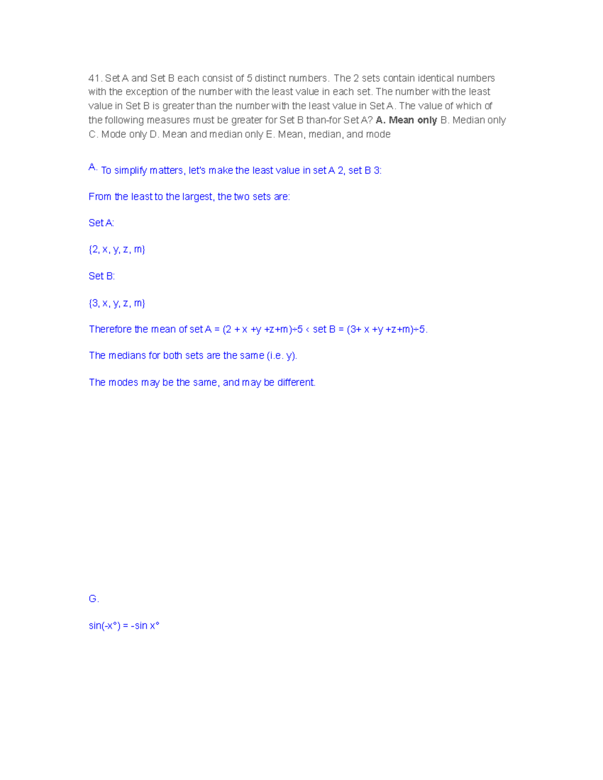 2017 06 74c math explanations - Set A and Set B each consist of 5 ...