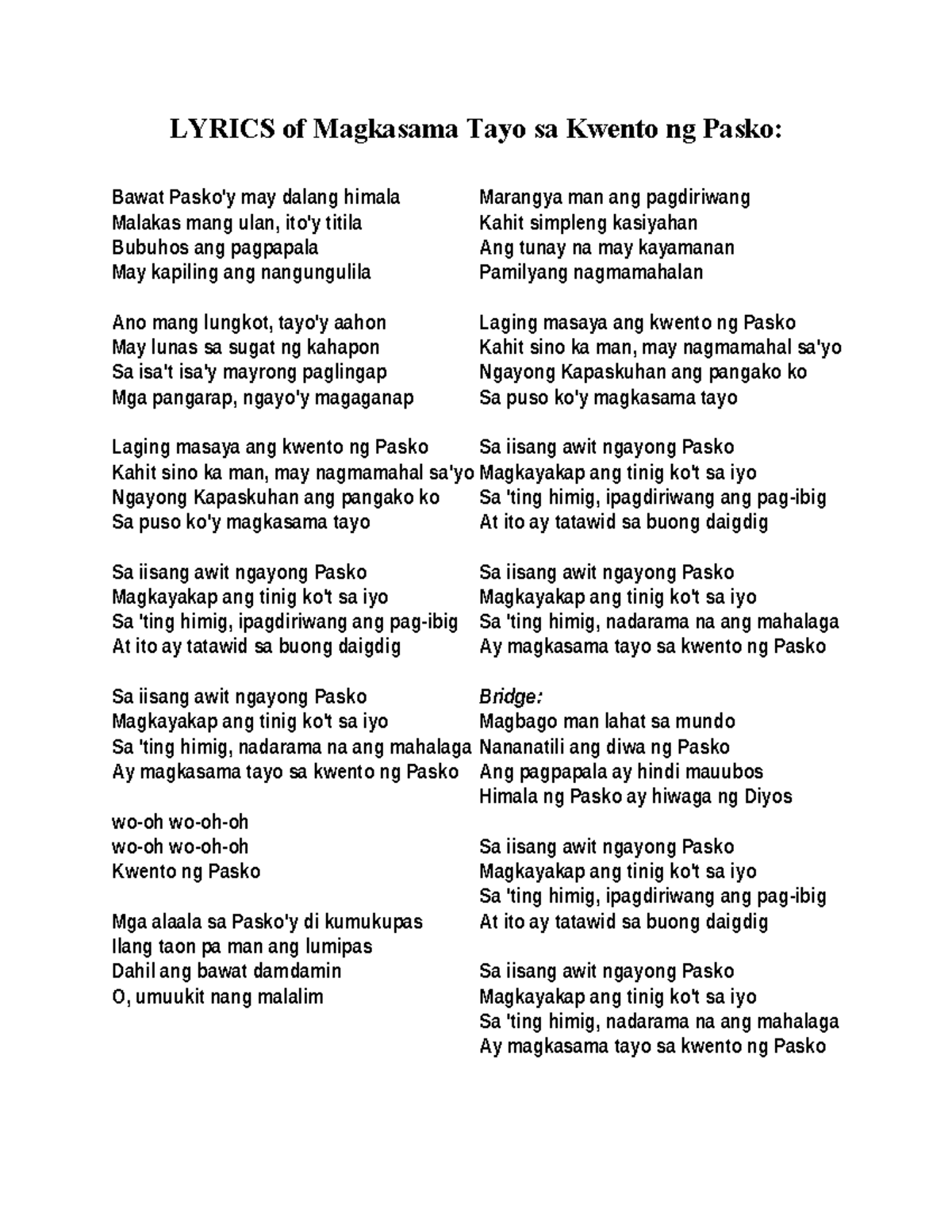 Kwento Ng Pasko Lyrics Star Ng Pasko Lyrics, Song, Karaoke & More