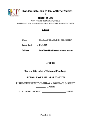 DPC Notes - perfect for academics - DRAFTING, PLEADING AND CONVEYANCING ...