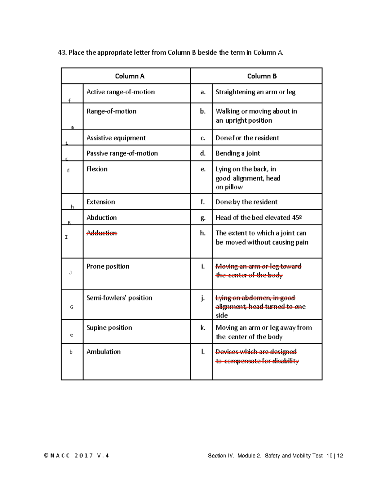 MOD 2 Safety & Mobility Test: Questions 43-45 with Answers - Studocu