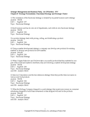 Strategic-Management - Strategy Questions and answers Chapter 1 Self ...