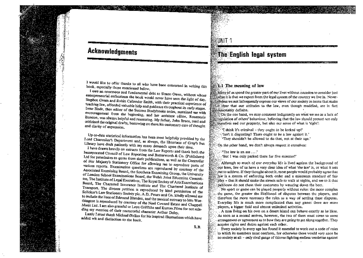 English Legal System Overview: Key Concepts and Principles (LAW101 ...