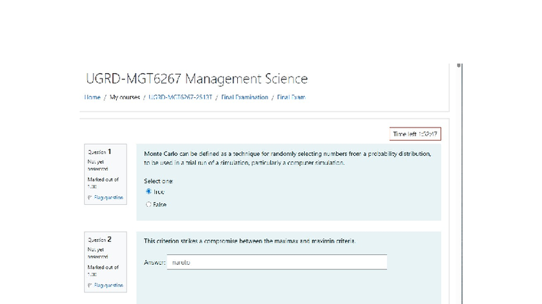 Management Science 101 - Final Exam Review Notes - Studocu