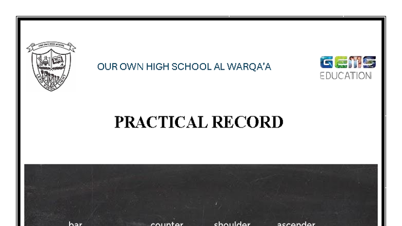 Grade 12 A - Practical Record for Typography (TYPO Project) - Studocu