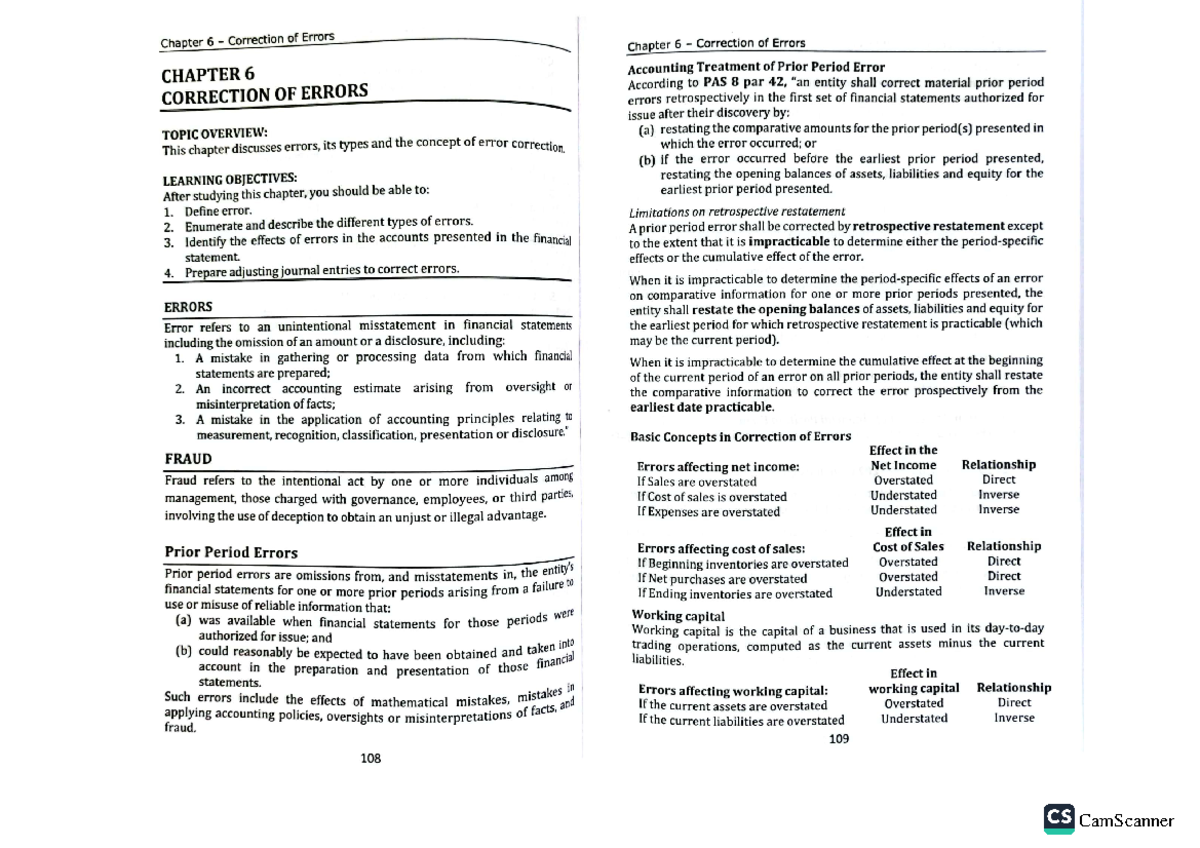 Chapter 6 Correction of Errors - Chapter 6 Correction of Errors Chapter 6 Correction of Errors ...