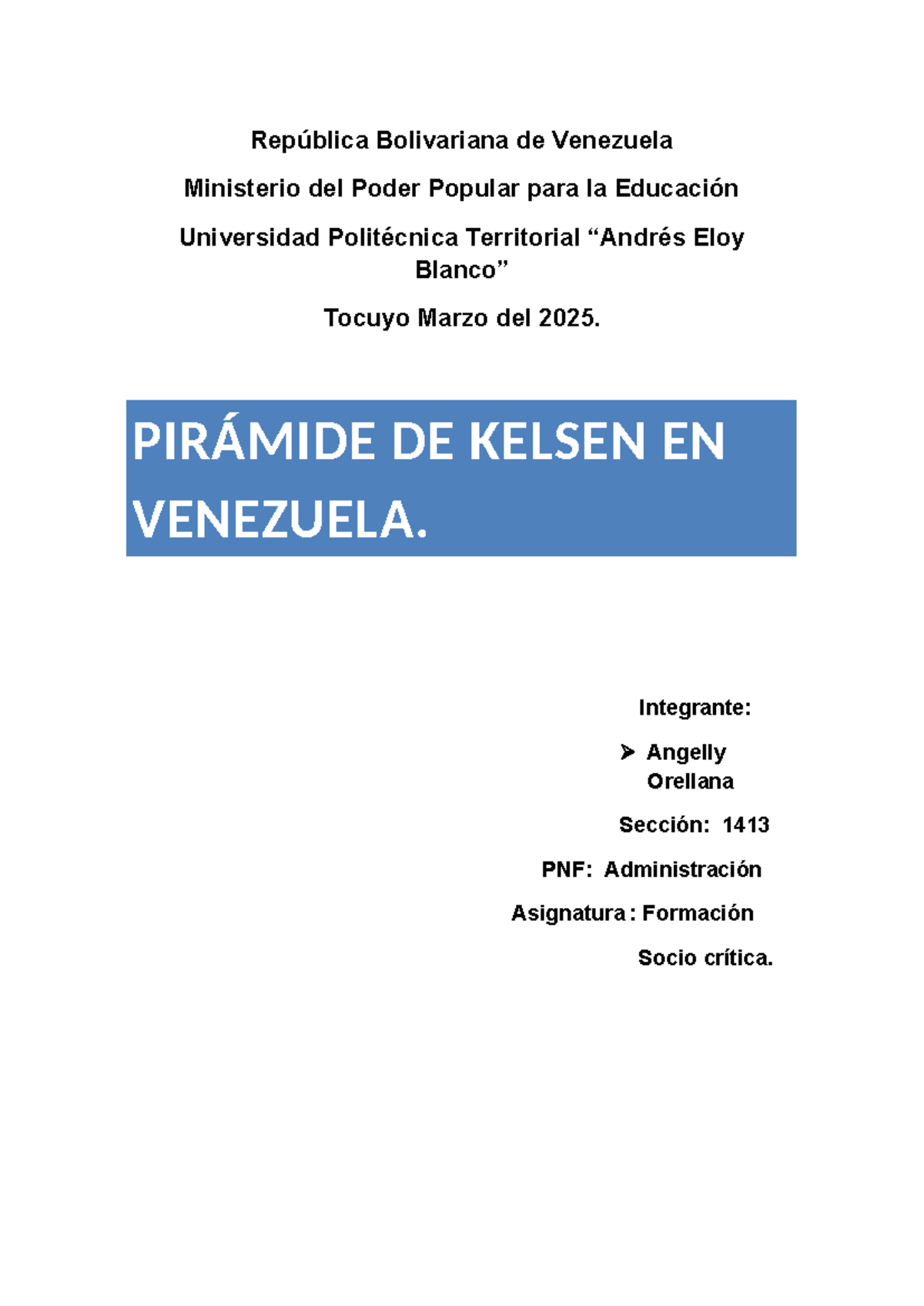 El Poder Popular - Resumen Biografia - República Bolivariana de ...