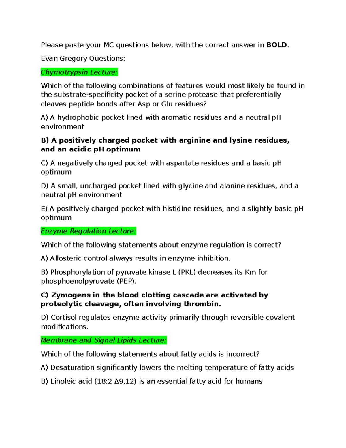 TA Exam 2 MC questions with answers - Please paste your MC questions ...