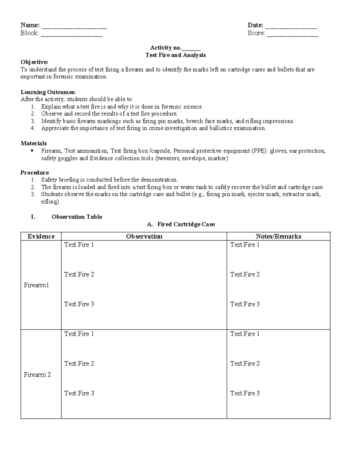 Forensic Ballistics Test Firing Notes: Understanding Firearm Evidence ...