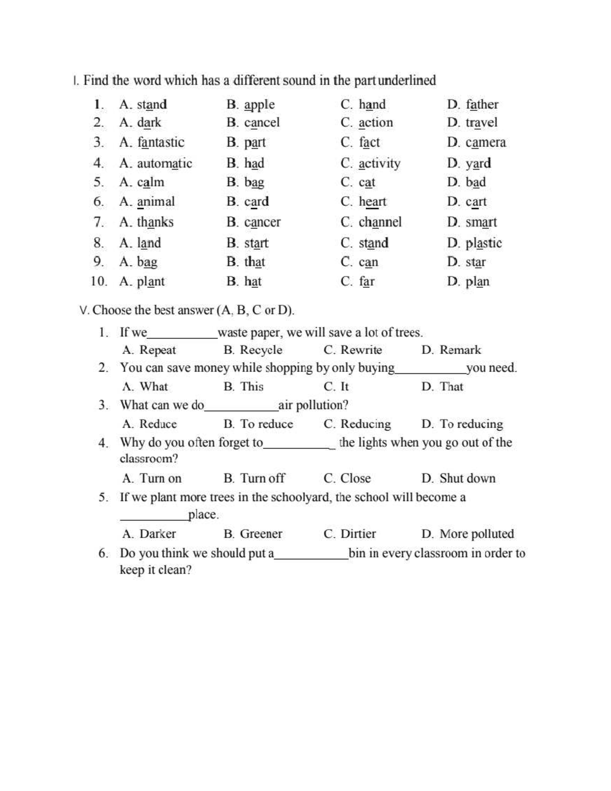 Word Sound Differentiation Practice - Course 22 4 26 - Studocu