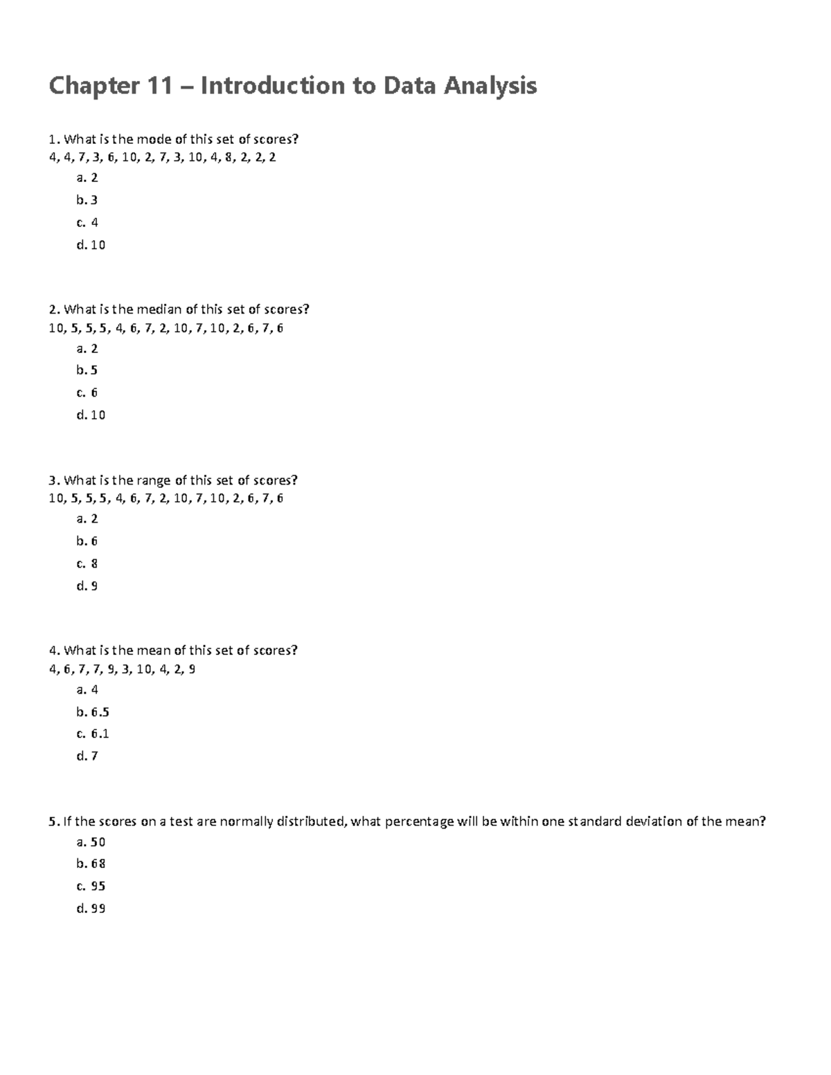Chapter 11 Introduction to Data Analysis - Chapter 11 – Introduction to ...