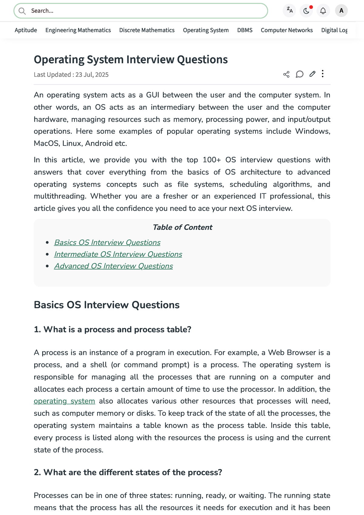 OS Interview Questions: Key Concepts & Answers for IT Professionals ...