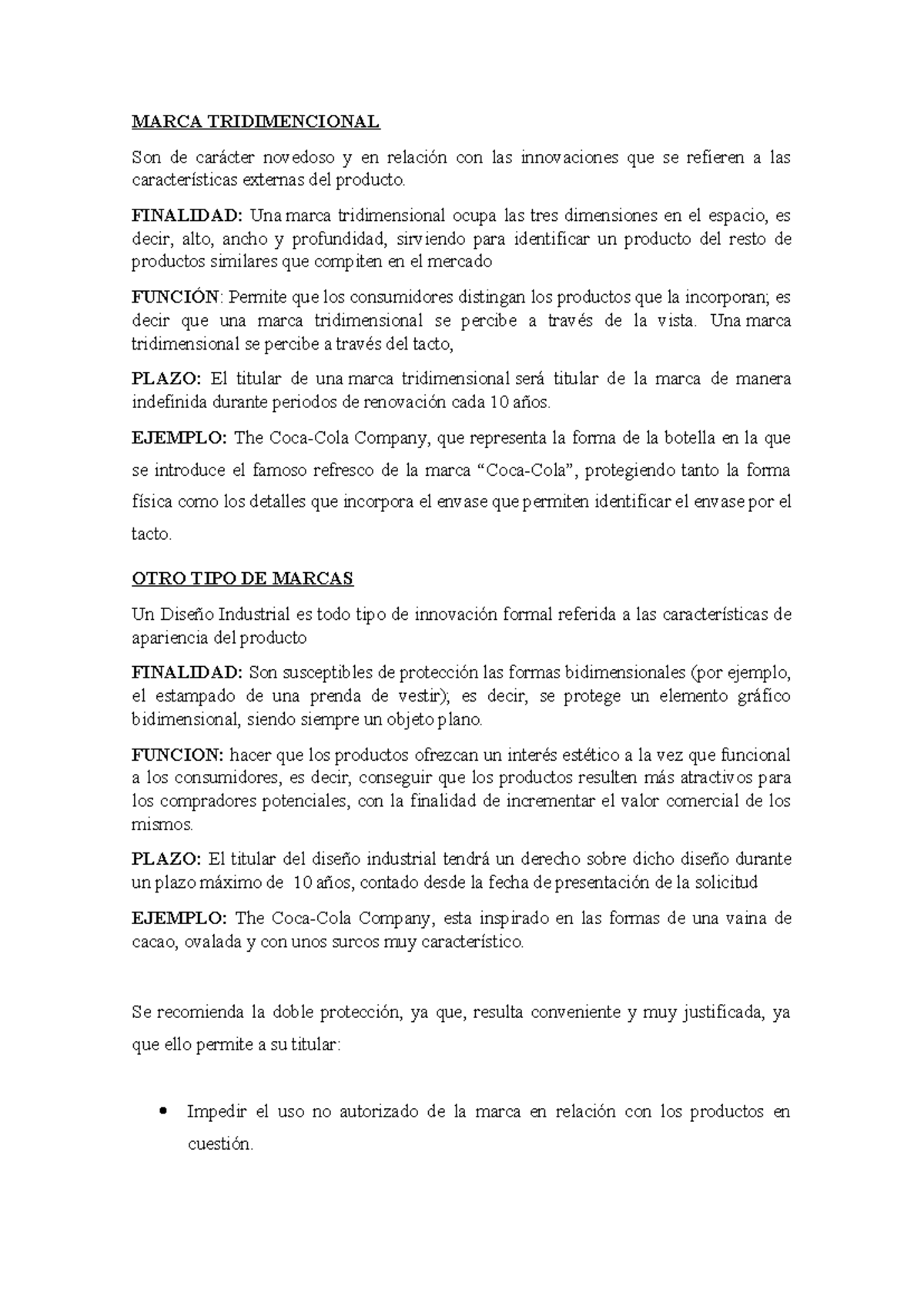 EXPO Marcas Tridimensionales: Innovaciones y Ejemplos Prácticos - Studocu