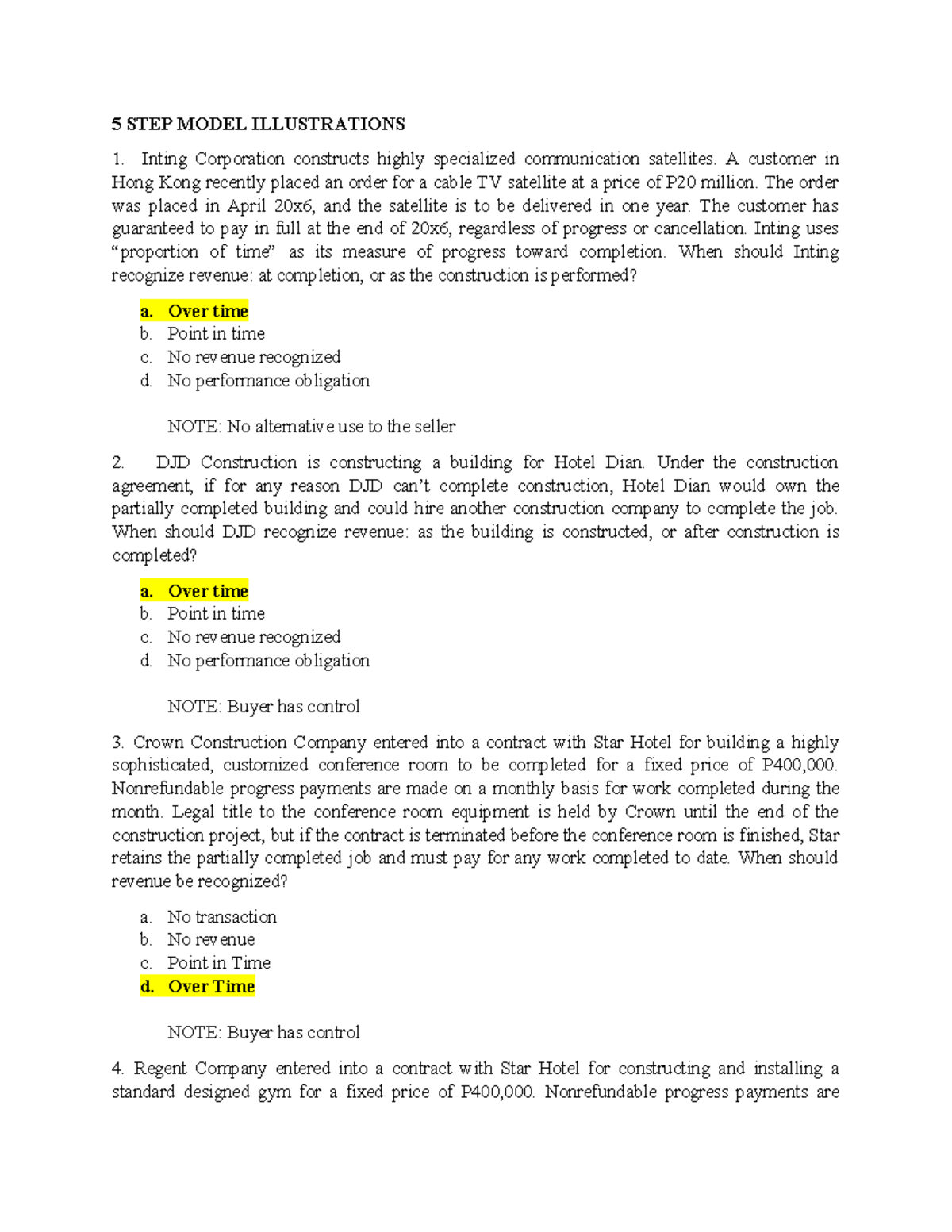 Revenue Recognition in Construction Contracts: A 5-Step Model Analysis ...