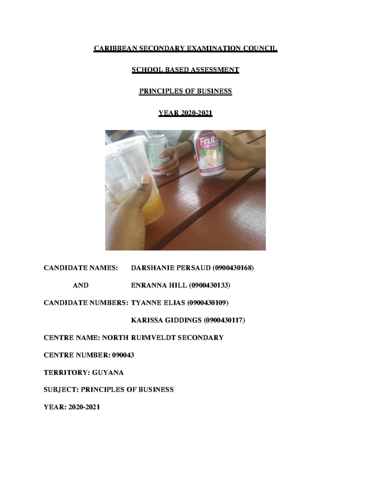 Principles of Business (POB) SBA: Marketing Strategies for Juices - Studocu