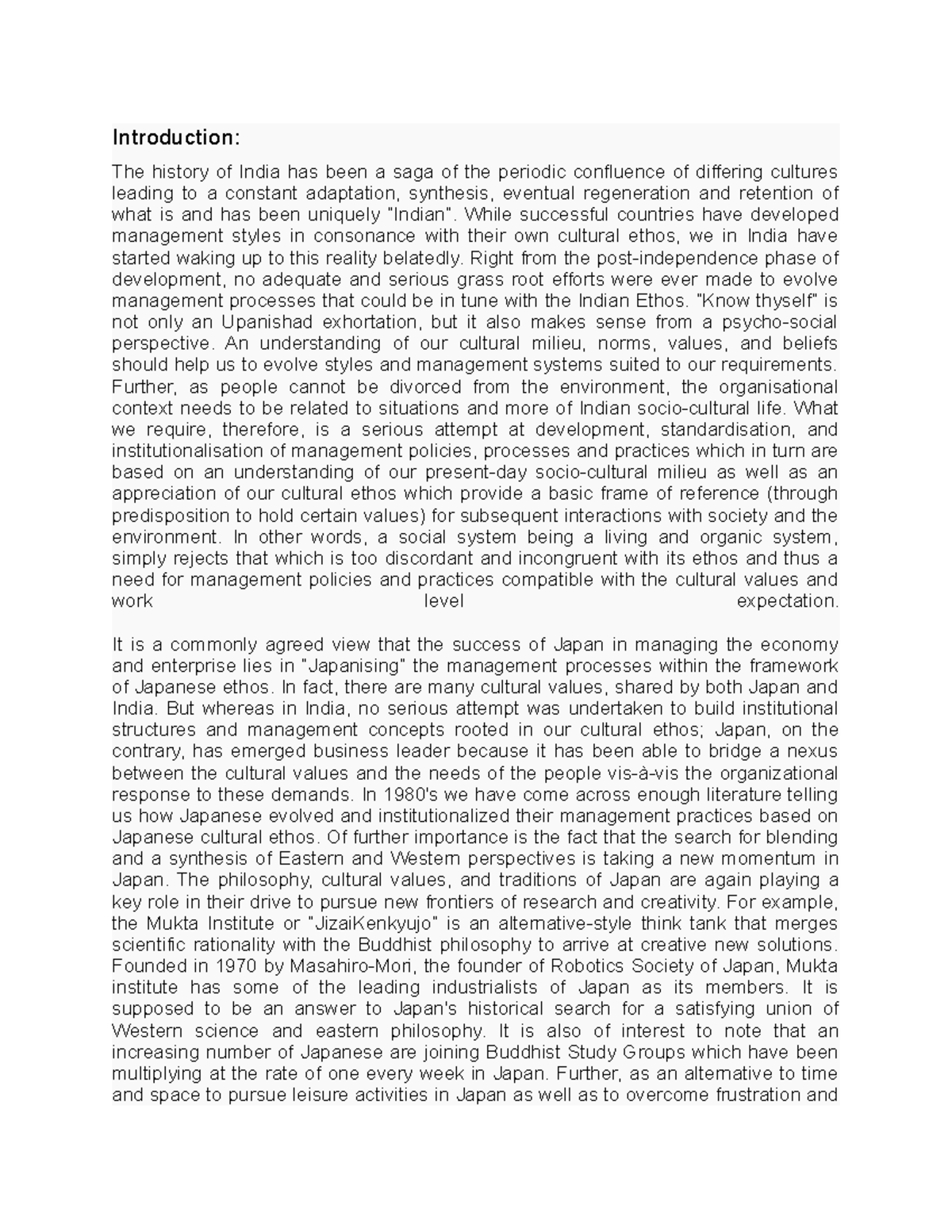 Indian Ethos in Management: Bridging Culture and Practice - Ethos 101 ...