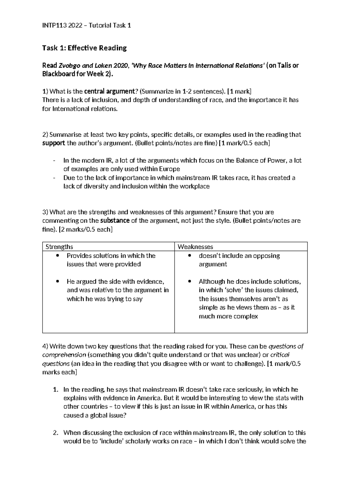 Task 1 Worksheet - INTP113 2022 – Tutorial Task 1 Task 1: Effective ...