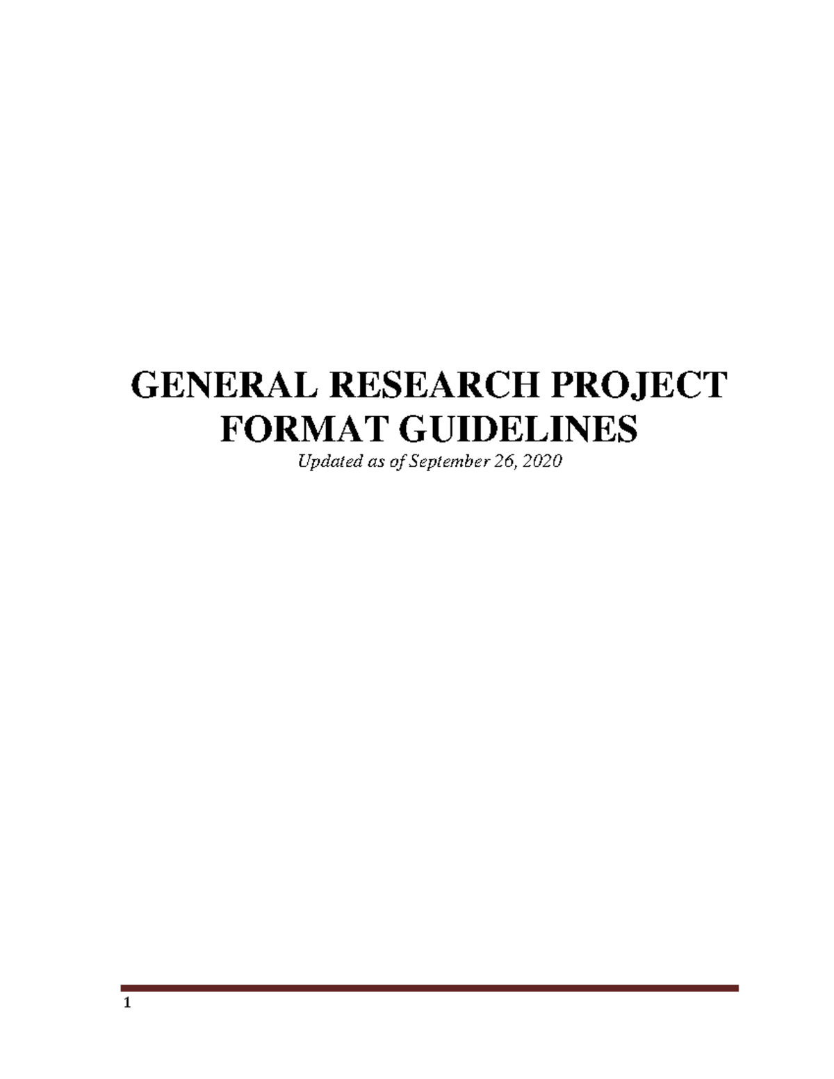 03132021 Research Project Guidelines - GENERAL RESEARCH PROJECT FORMAT ...