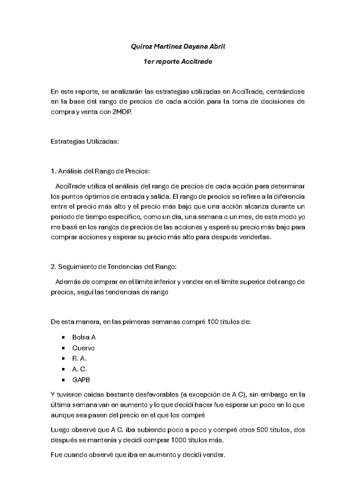 Accitrade Reporte Final - Estrategias y Análisis 2MDP - Studocu
