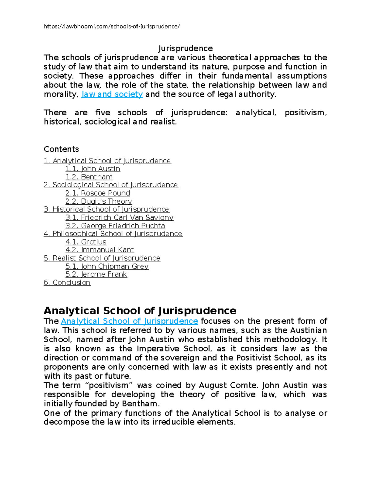 Jurisprudence: An Overview of Key Schools and Theories in Law - Studocu