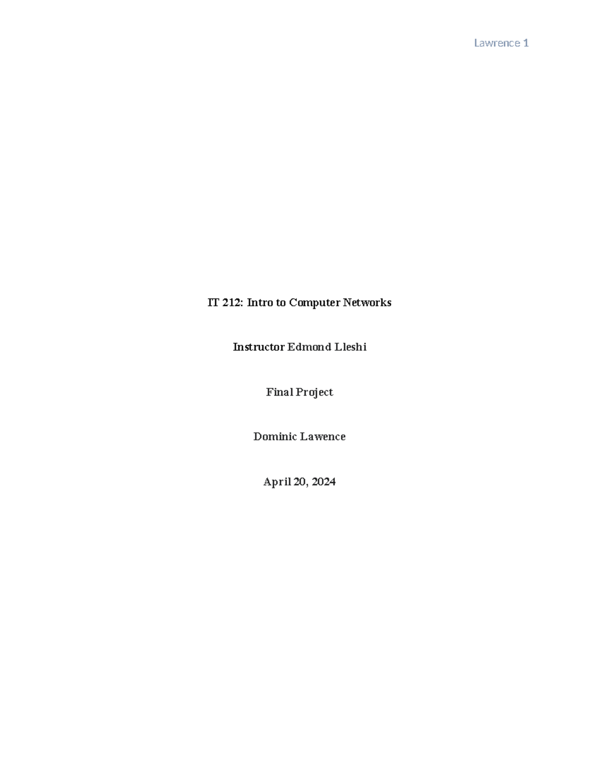 IT 212 Module 7 Final Project: Designing a Secure Network ...
