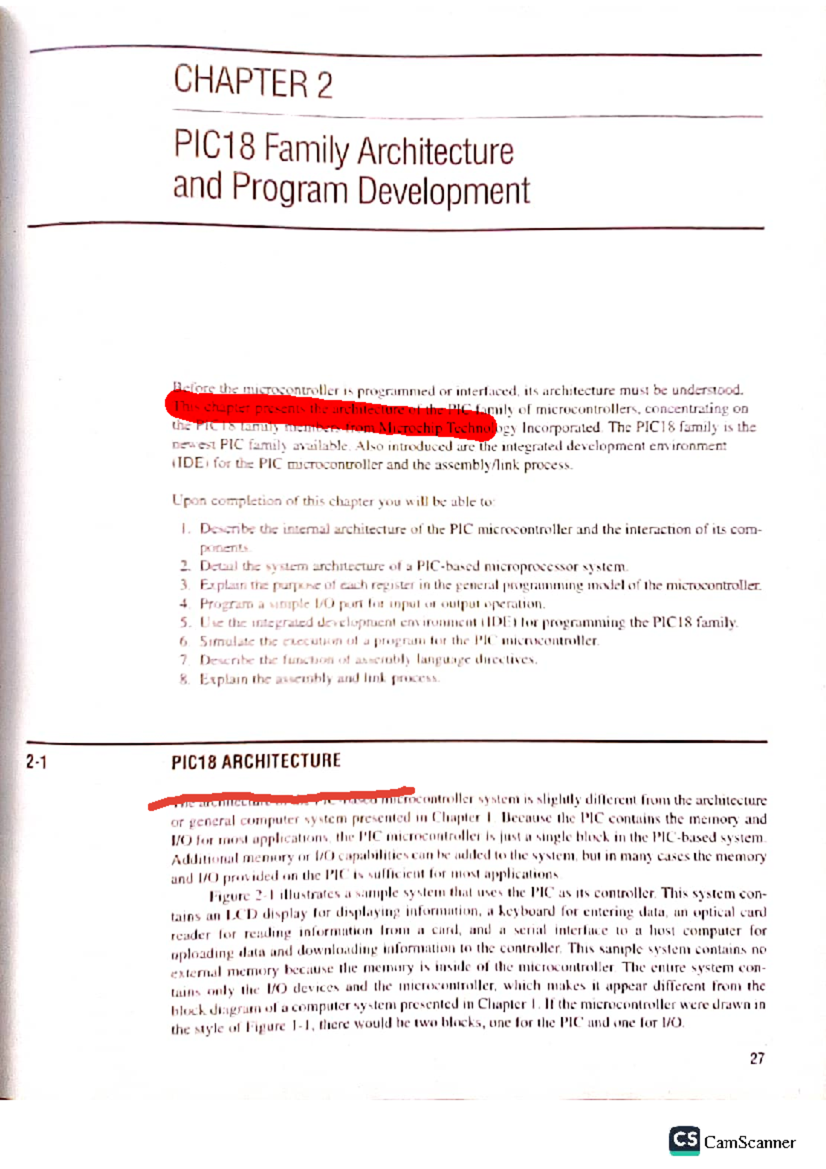 CHAPTER 2: PIC18 Family Architecture & Program Development - Studocu