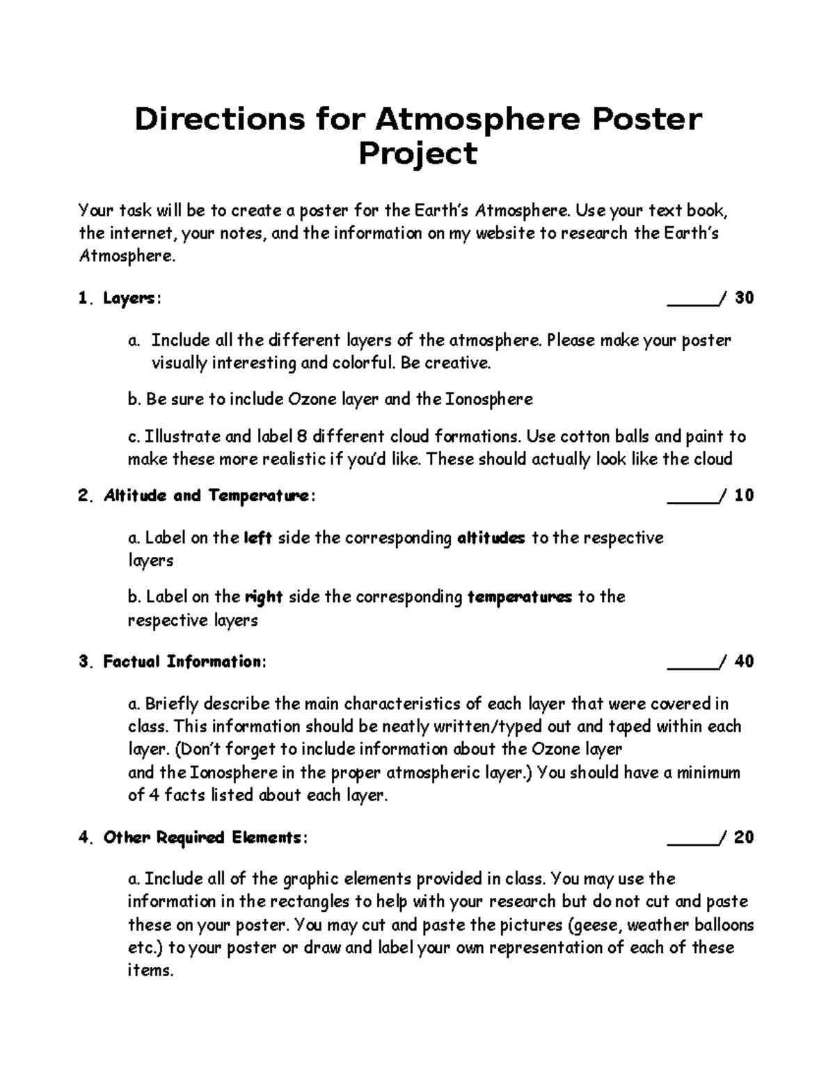 Atmosphere Poster Project Guidelines (Course Code: 795644127) - Studocu