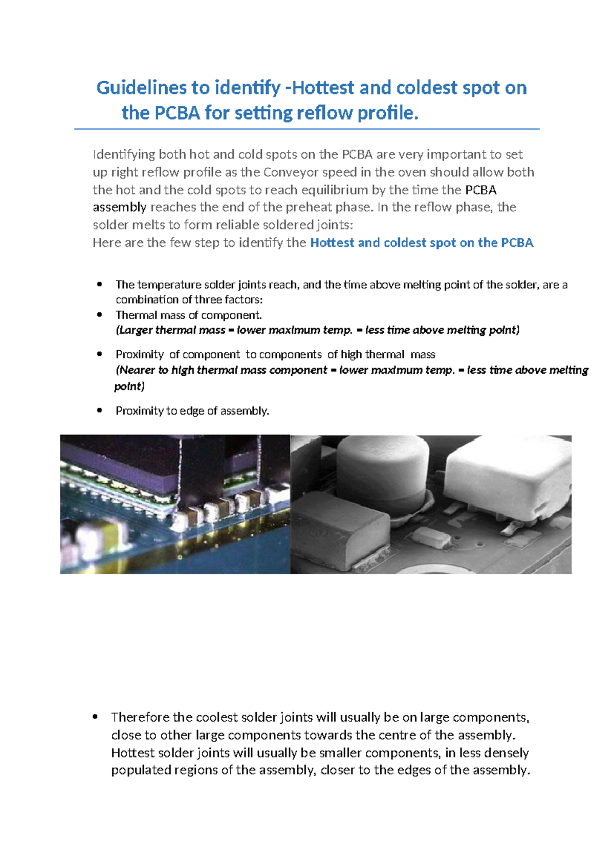 Guidelines for Identifying Hot and Cold Spots on PCBA for Reflow ...