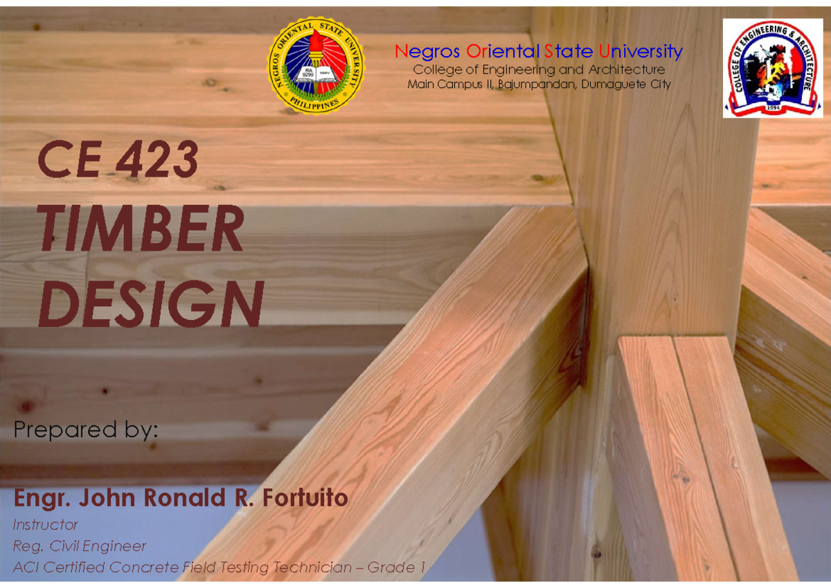 Timber Design Sample Problems for CE 423 Final Exam - Studocu