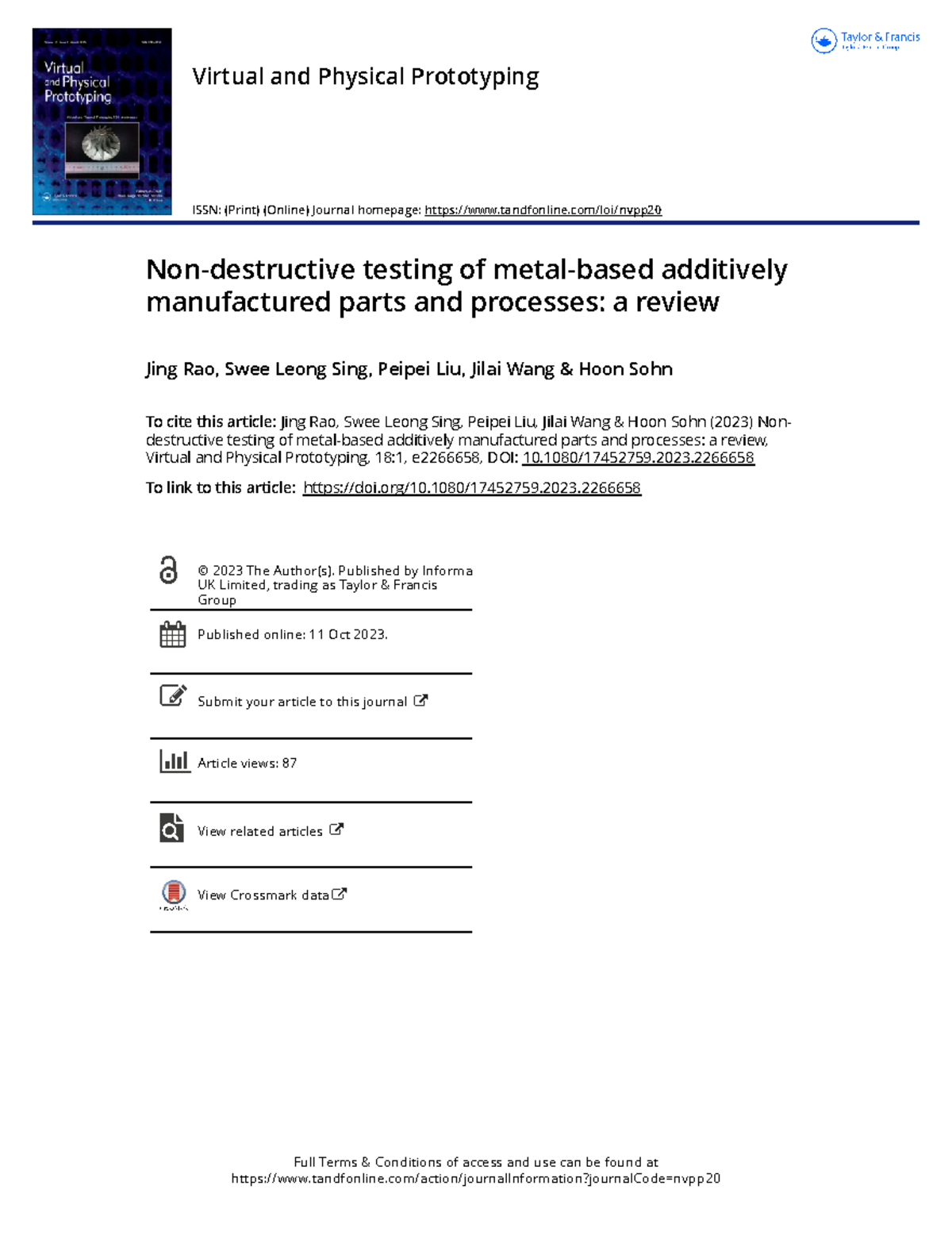 Review of NDT Techniques for Metal AM Parts: A Comprehensive Analysis ...