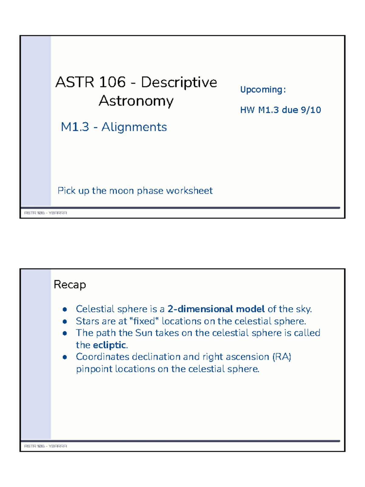 ASTR 106 M1.3 - Earth, Moon, and Sun: Celestial Alignments Overview ...