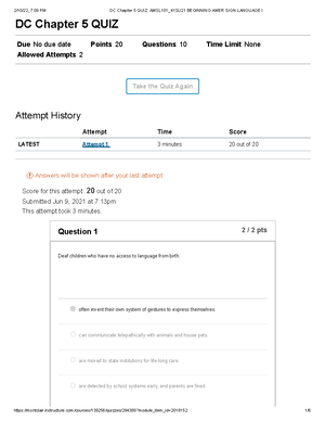 Unit 3 Practice - AMSL101 BEGINNING AMER SIGN LANGUAGE I Jennifer Stack ...