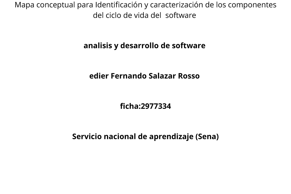 Mapa Conceptual del Ciclo de Vida del Software - 20250422 - Studocu