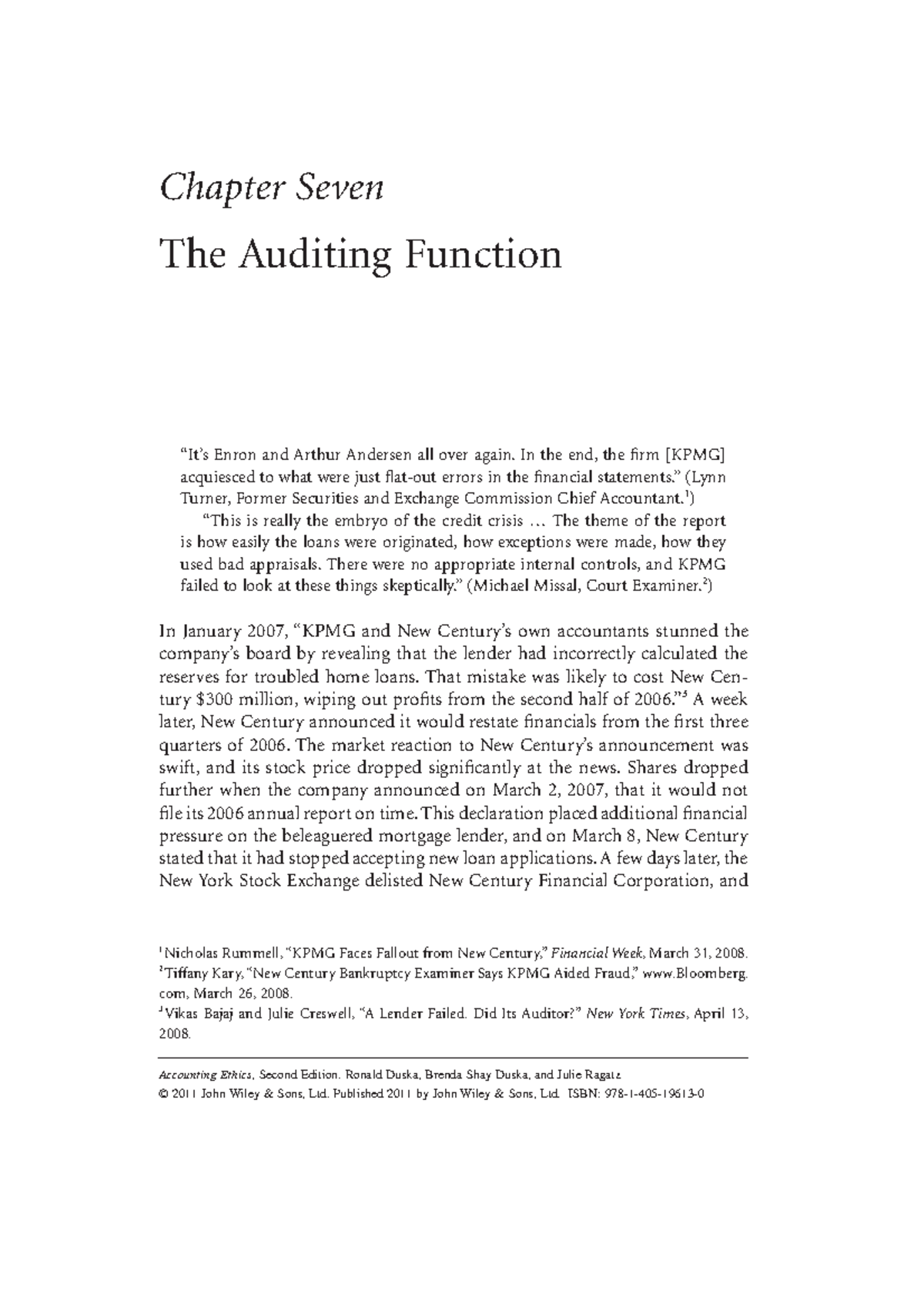 Ethics in Auditing: Lessons from Enron and KPMG's Role (ACCT 101) - Studocu