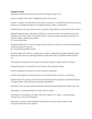 Aquatic Ecosystems - Study Notes & Assignments - Studocu
