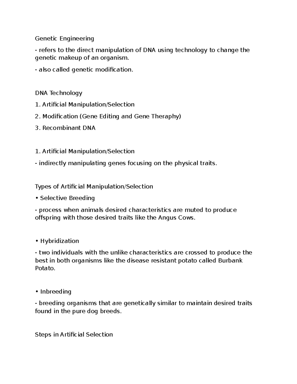 GEN BIO 2 1ST SEM - Genetic Engineering and Evolution Overview - Studocu