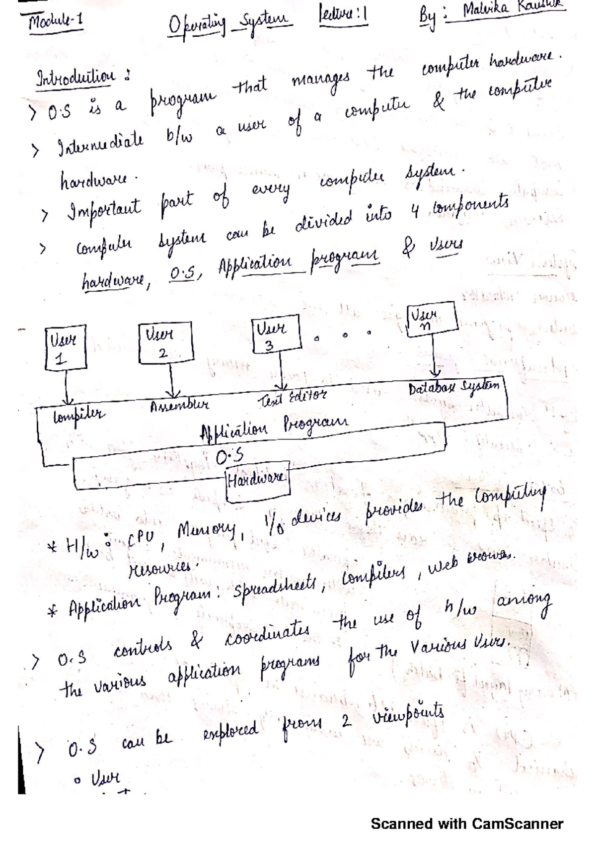 OS Notes: Comprehensive Handwritten Guide for Operating Systems - Studocu