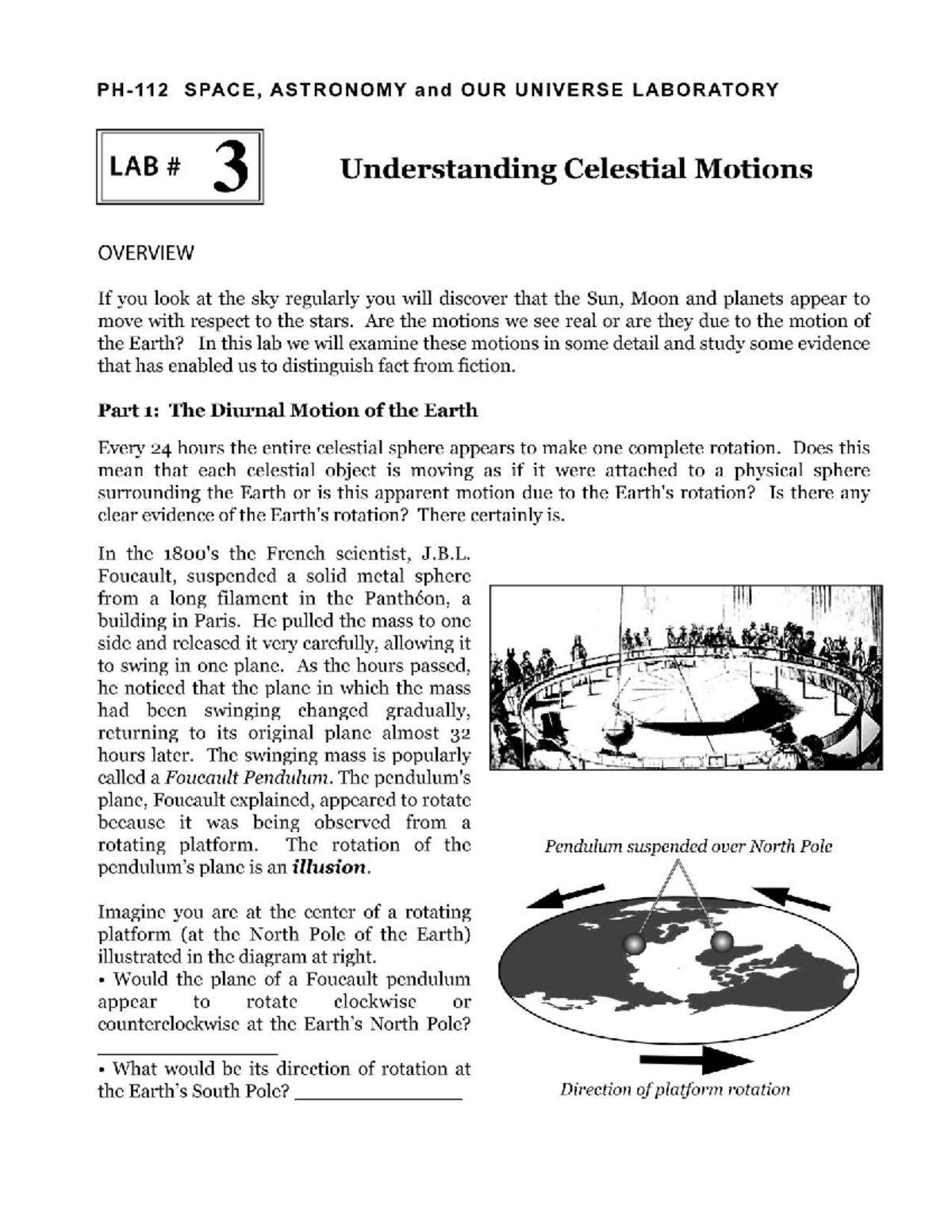 LAB 3: Understanding Celestial Motions in SPACE & ASTRONOMY - Studocu