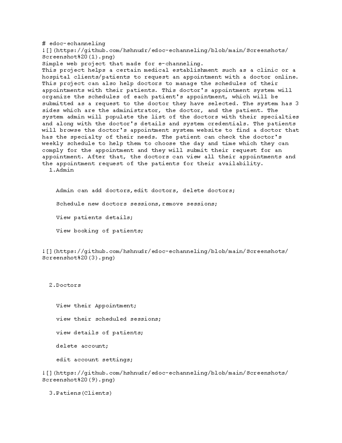 E-Channeling System Overview: Web Project for Doctor Appointments - Studocu