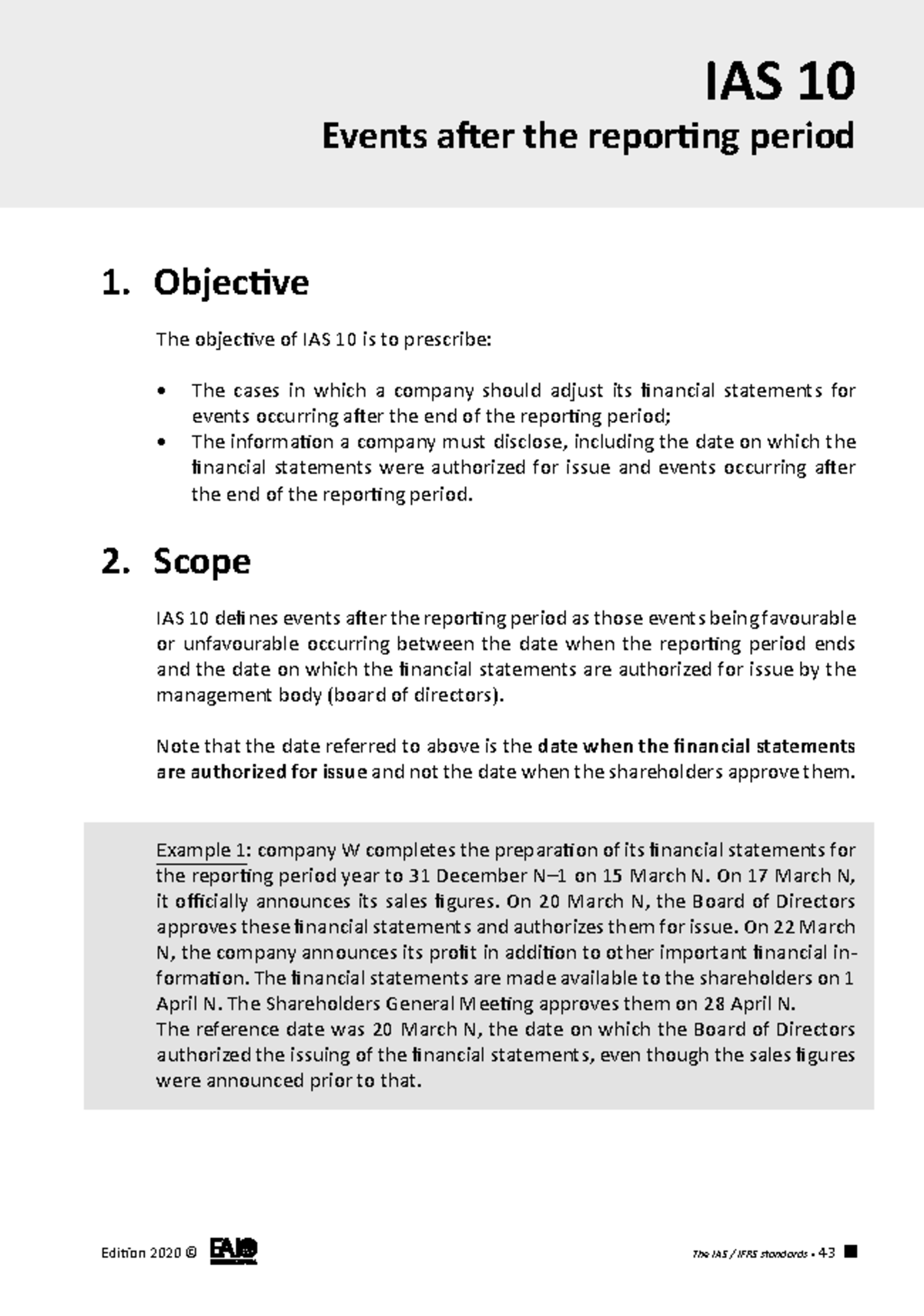 IAS 10: Understanding Events After the Reporting Period - Studocu