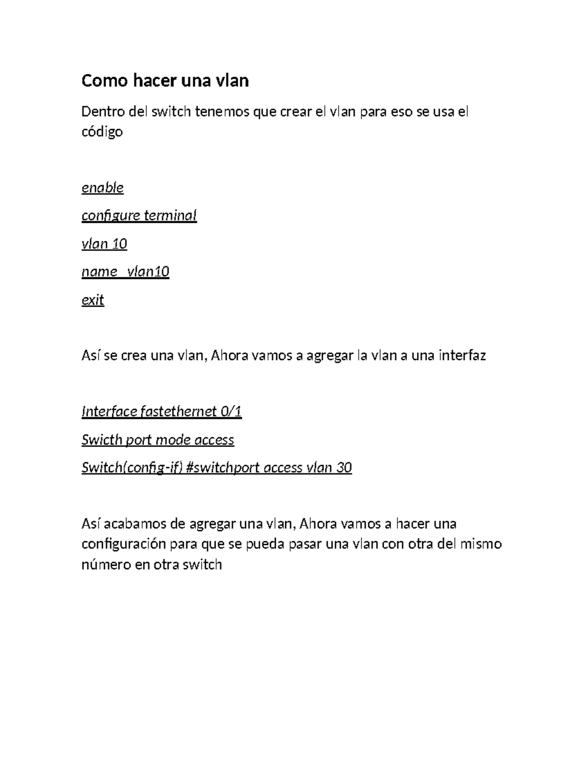 Guía de Redes: Configuración de VLAN y EIGRP - Studocu