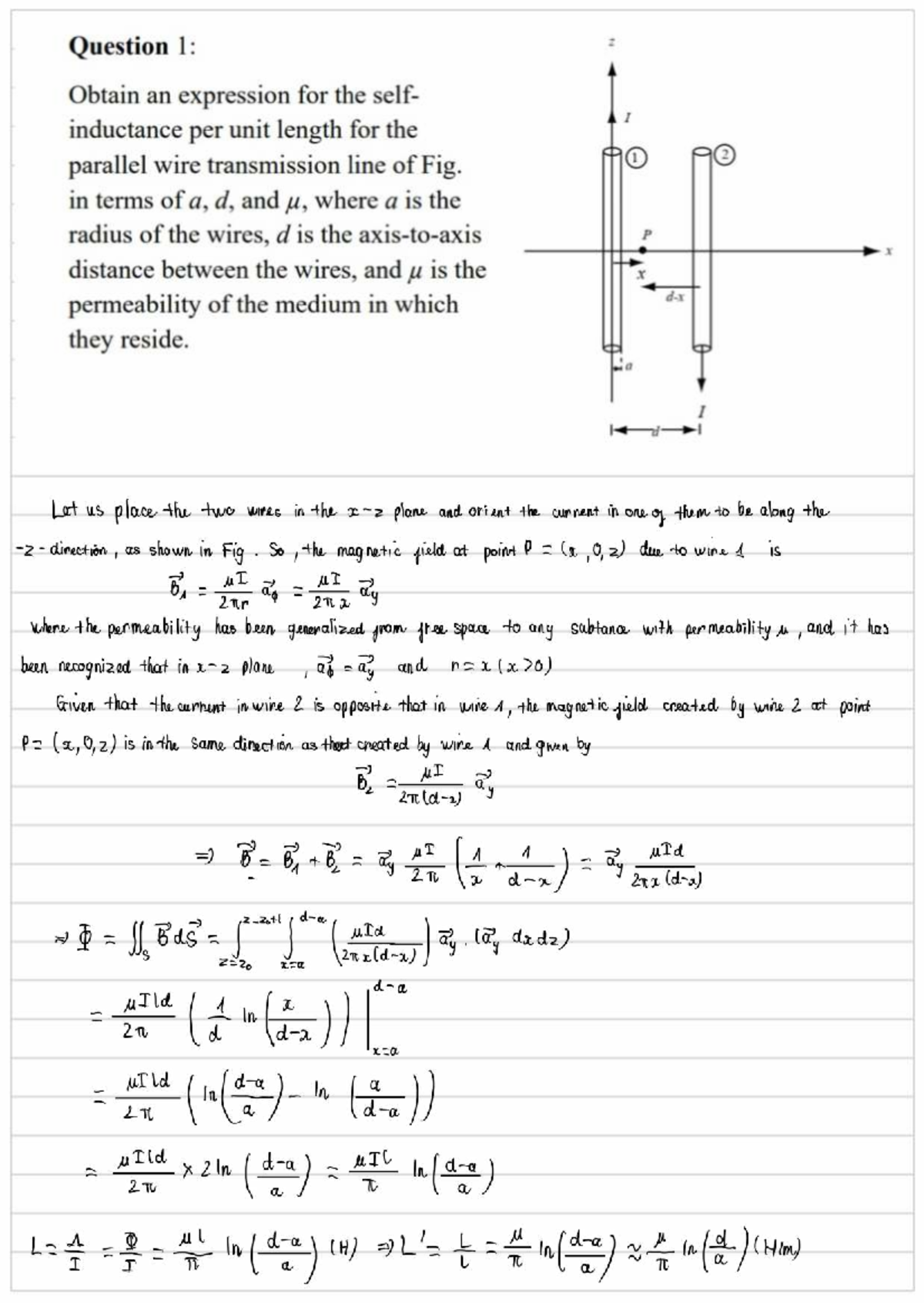 Quiz 10: Inductance & Magnetic Fields in Parallel Wires (2451007) - Studocu