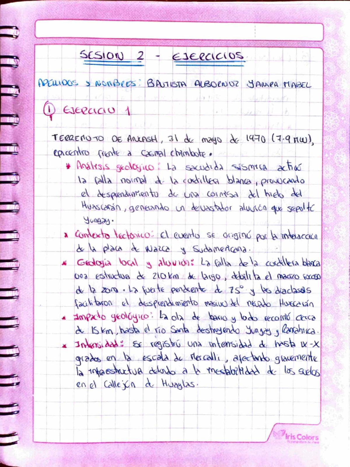 Sesión 2 - ejercicios - Yanira Bautista - ó 5csi,