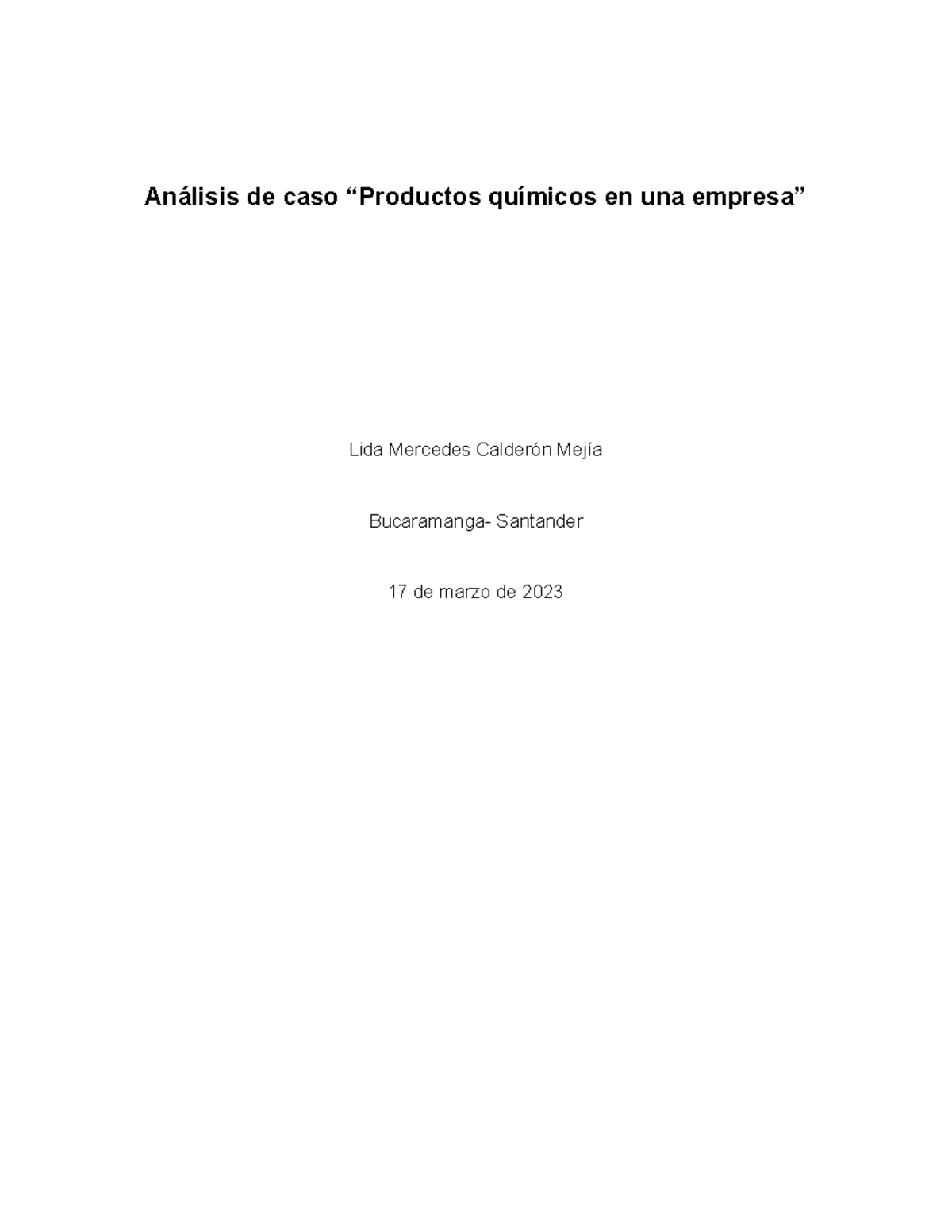Análisis de Caso: Productos Químicos en la Agricultura - Lida Calderón ...