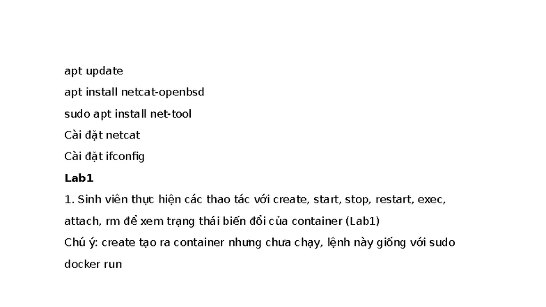 Lab2 Docker: Container Management and Networking Techniques - Studocu