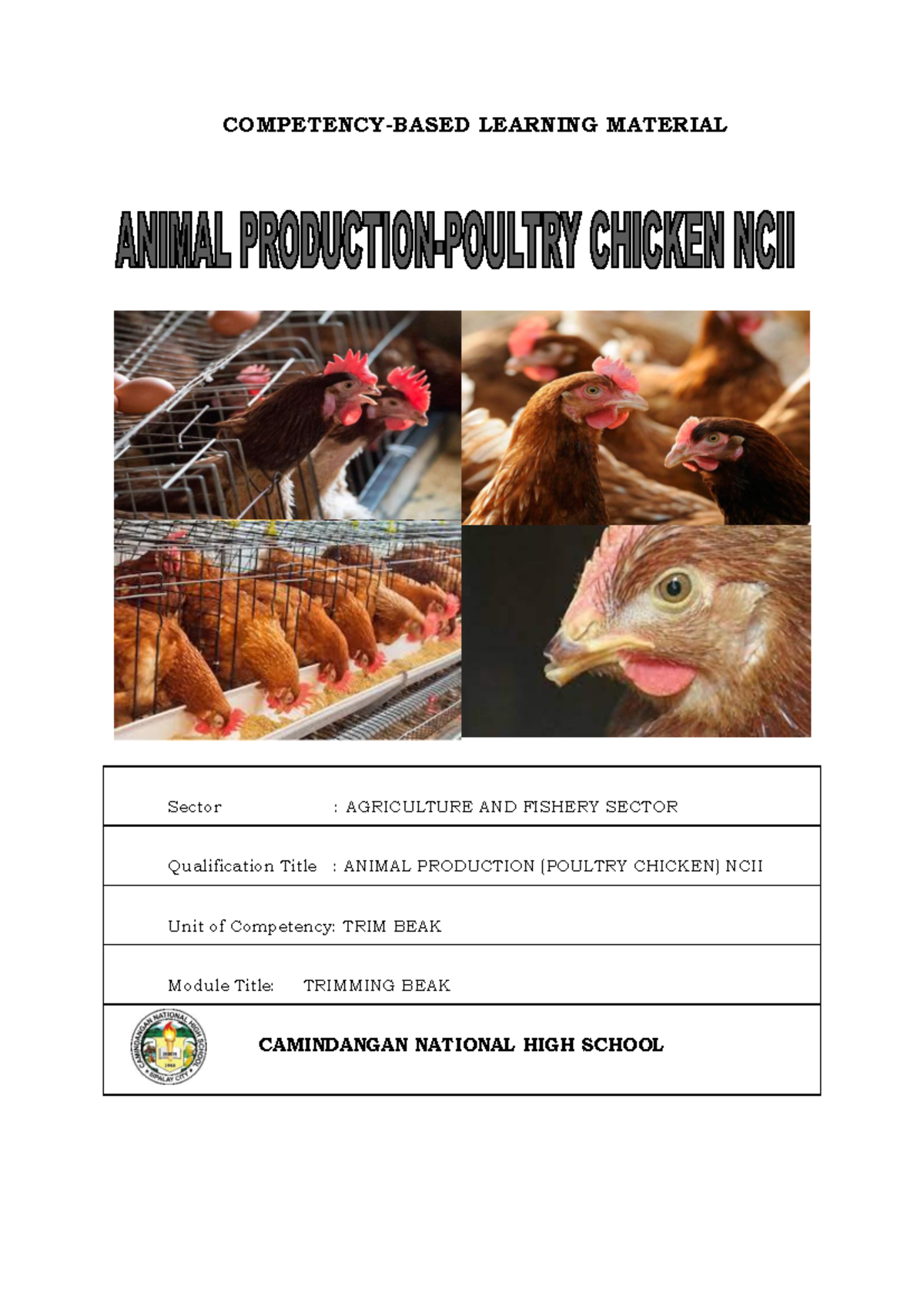 6 CBLM APPC Trim Beak - Competency-Based Learning Material NC II - Studocu