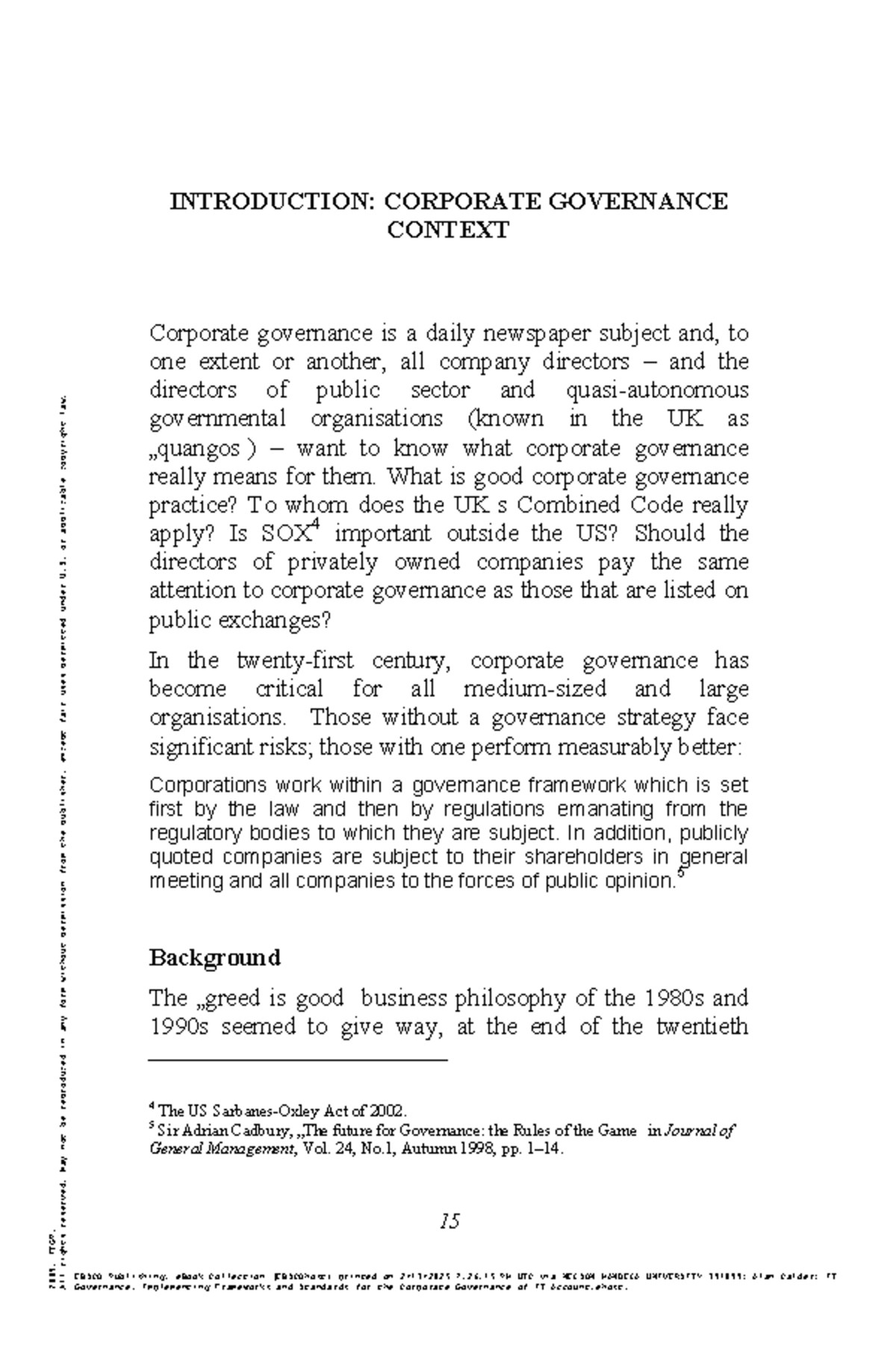 Alan Calder 2009 ITGovernance Implement - 15 INTRODUCTION: CORPORATE ...