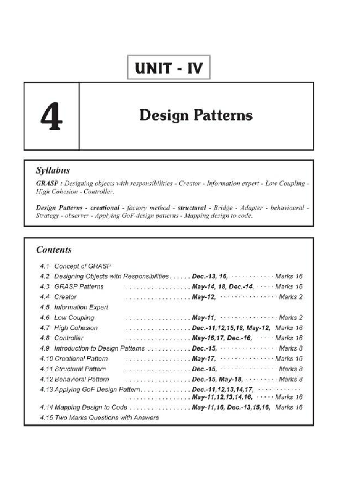 OOAD 4 - Design Patterns and GRASP Principles Notes - Studocu